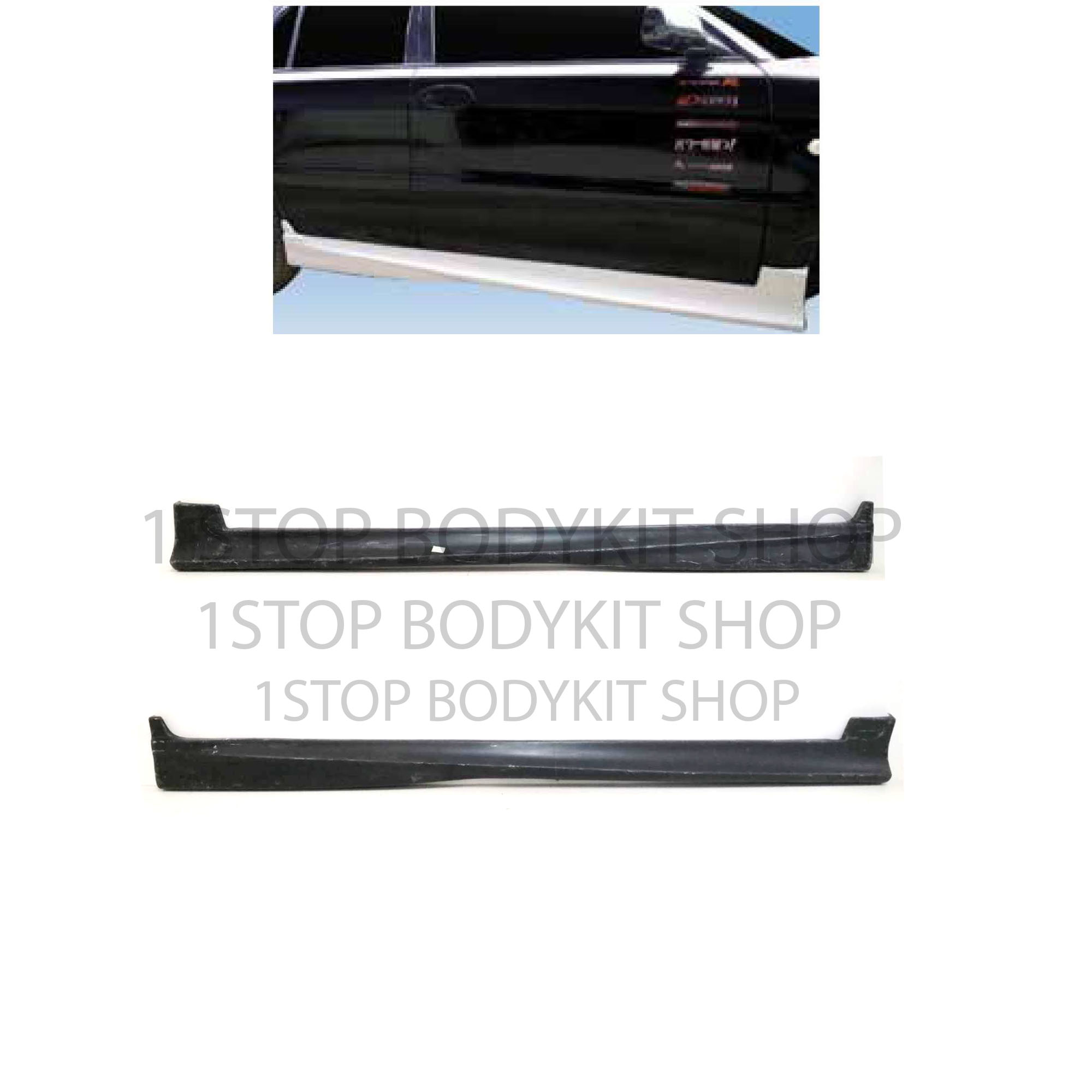 Proton wira aeroback/sedan side skirt fiber skirt lip bodykit 1set kiri ...