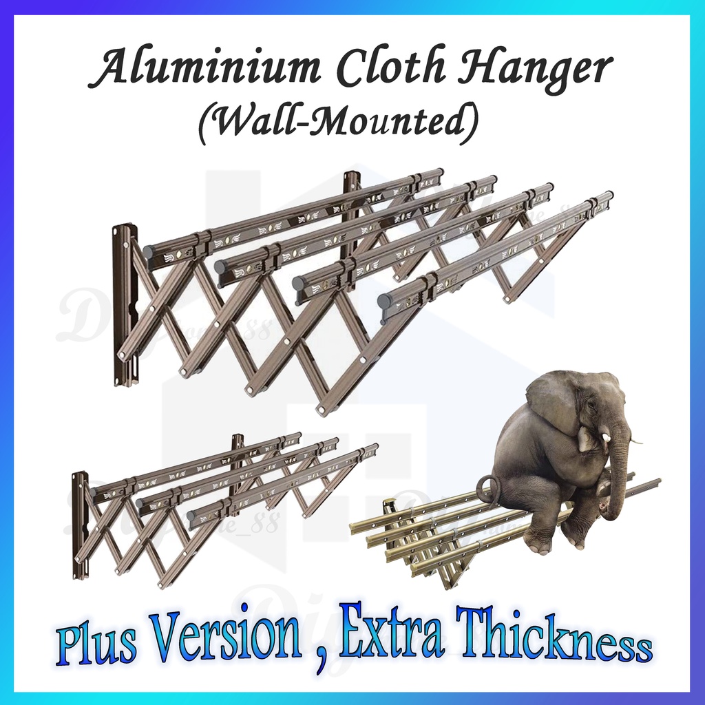 ALUMINIUM RETRACTABLE CLOTH HANGER / WALL CLOTH HANGER / ALUMINIUM ...