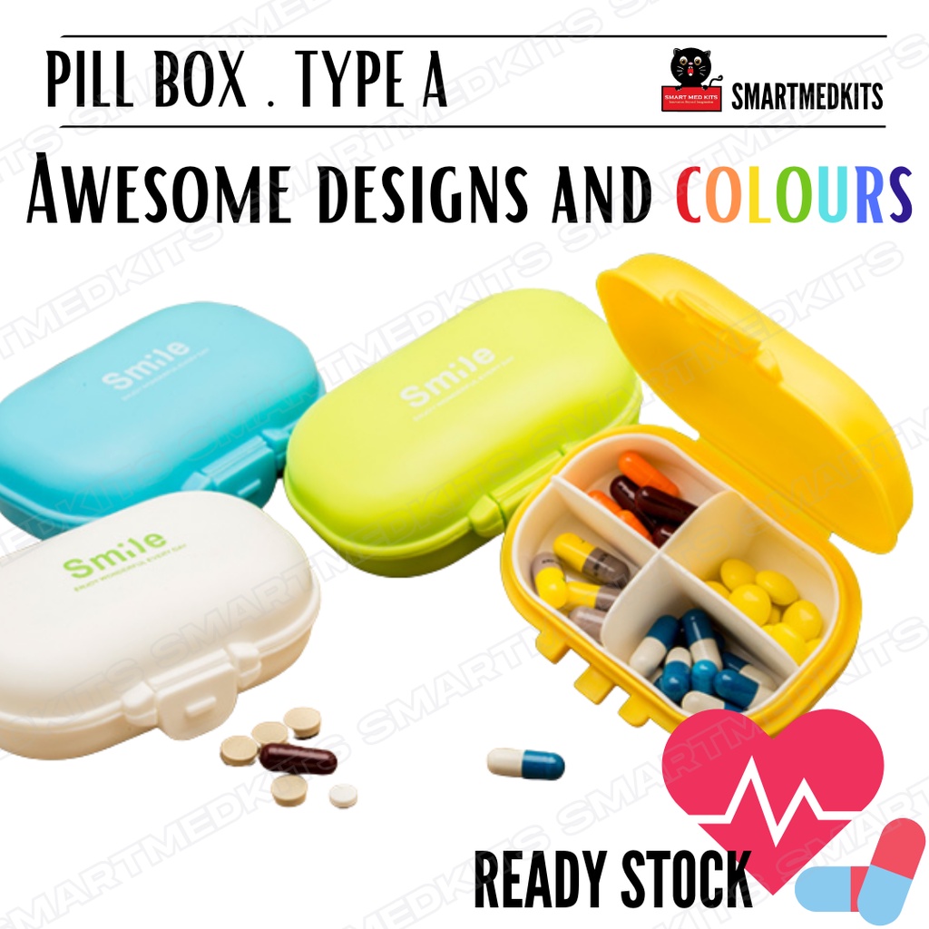 🌟 NEW 🌟 Colourful pill box / Rectangular pill box / Handy and Small ...