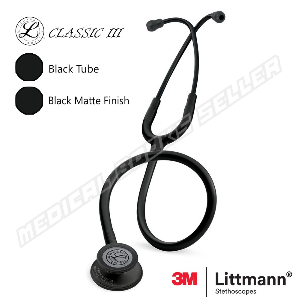 3M Littmann Classic III Stethoscope 5803 All Black Special | Shopee ...