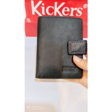 Kickers Genuine Leather Card Holder With Button Closure KIC-87107(Black ...