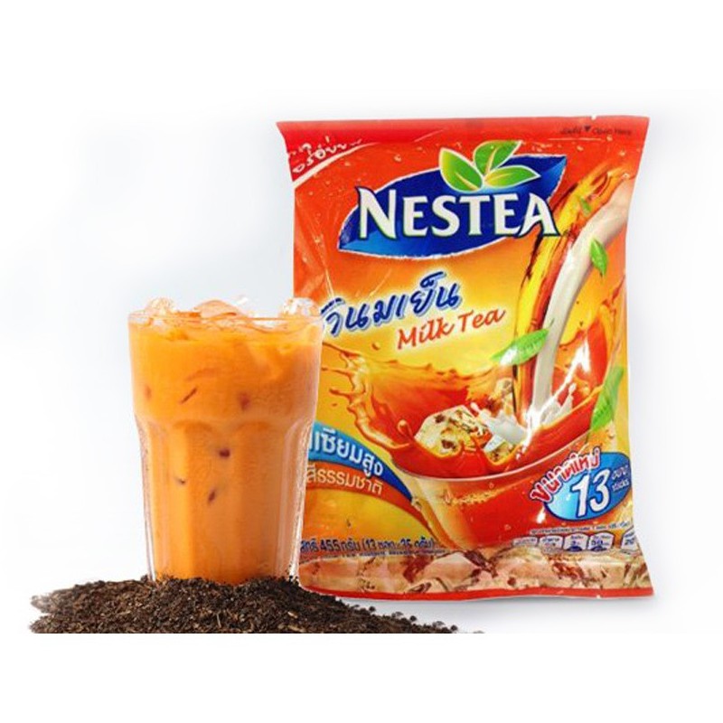 Nestle Nestea Instant Thai Milk Tea Cha Yen Mix Powder 13 sticks ...