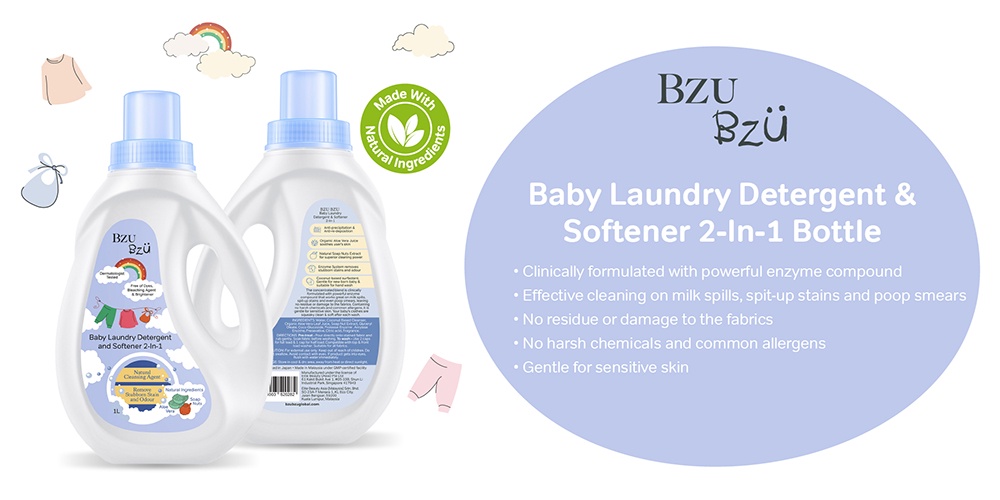 BZU BZU Baby Laundry Detergent and Softener Bundle Deal | Shopee Malaysia