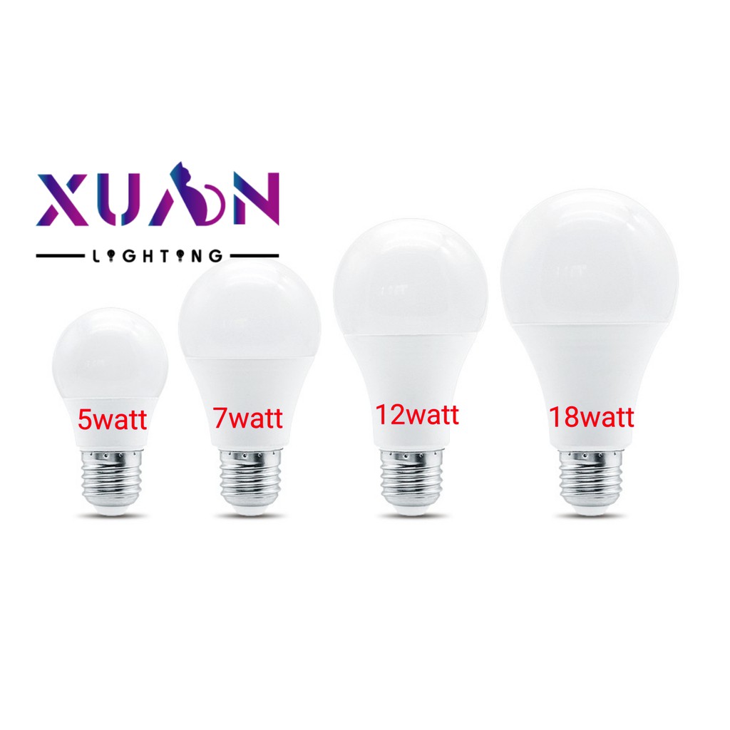 Lampu Menthol LED 12W/18W/20W Light Bulbs Round Daylight & Warm White ...