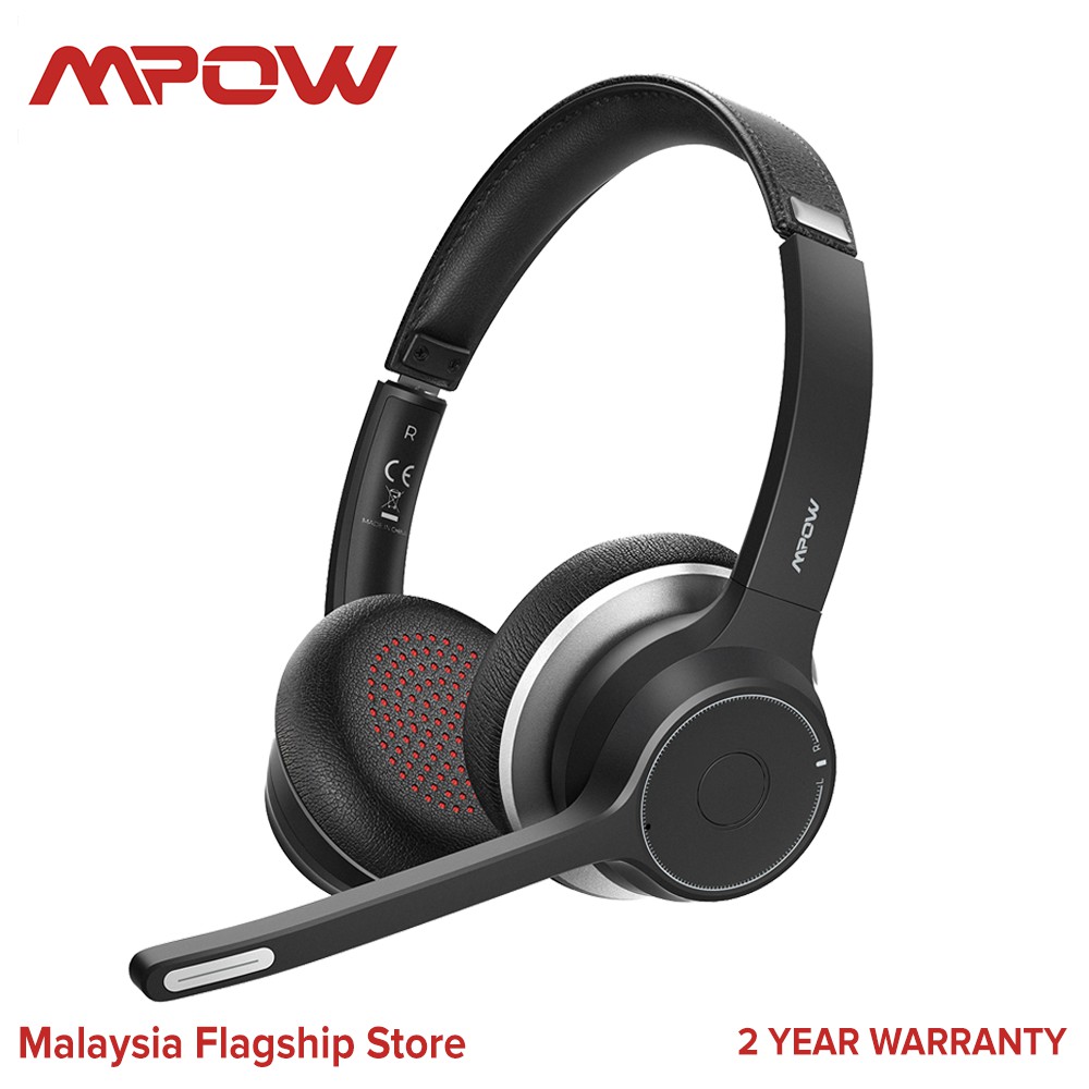 Mpow HC5 Business Headphone Bluetooth Headset Wired Dual mode Wireless ...