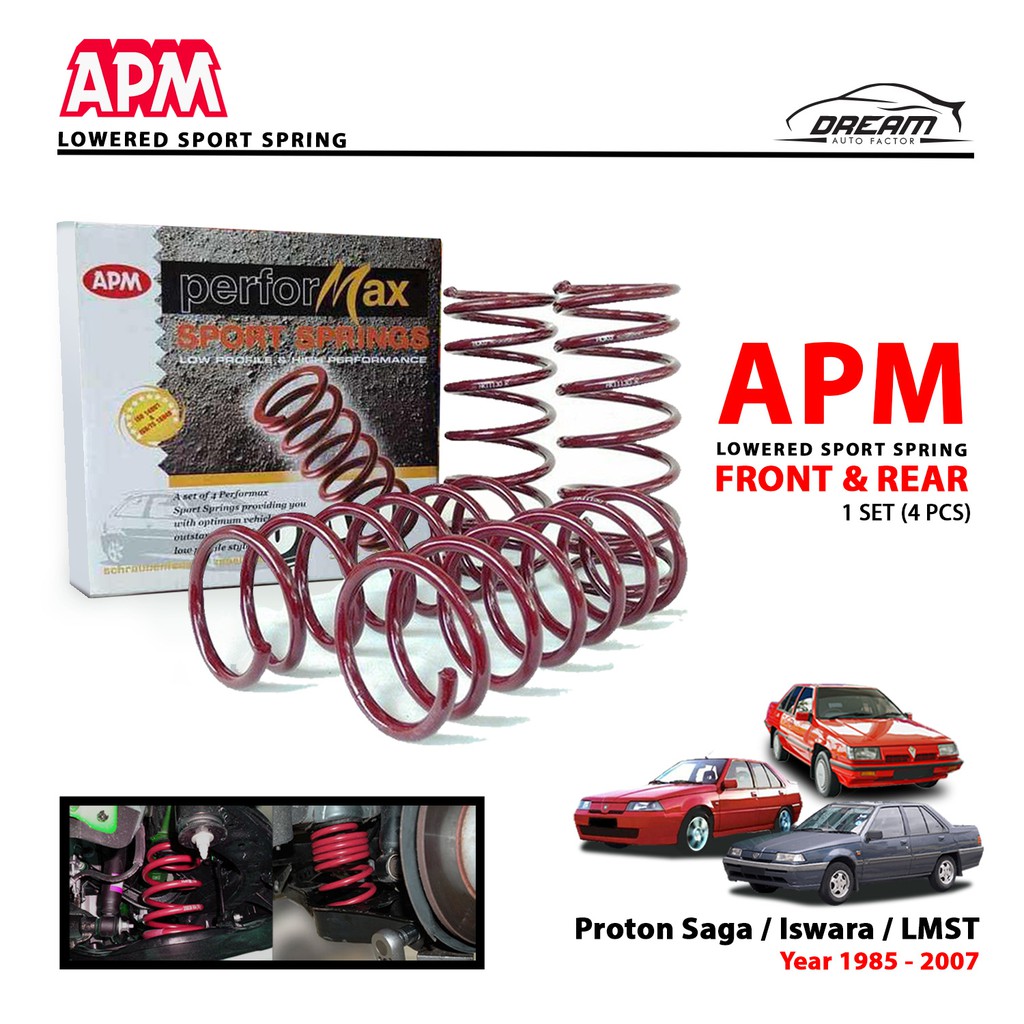 Proton Saga / Iswara / LMST APM Lowered Sport Spring | Shopee Malaysia
