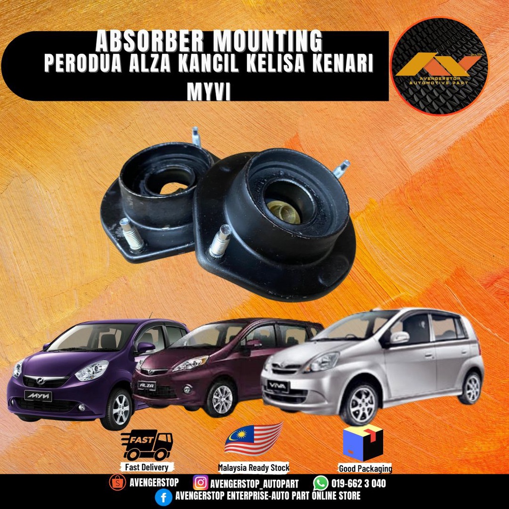 ORIGINAL PERODUA MYVI ALZA VIVA KELISA KENARI KANCIL ABSORBER MOUNTING ...