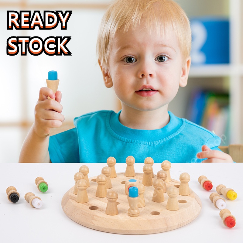 Malaysia READYSTOCK Wooden Memory Chess Children Early Education ...