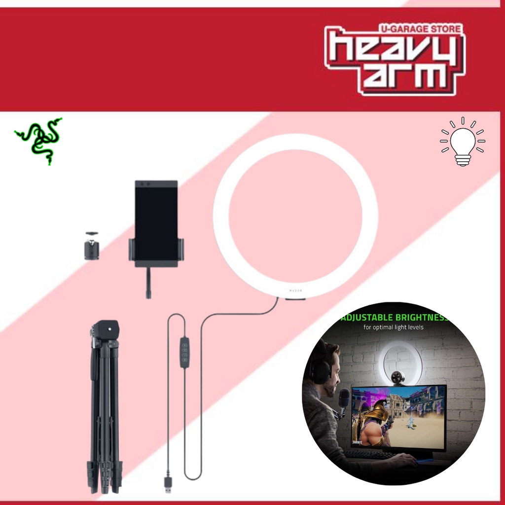 Razer Ring Light 12" Tripod Stand Kit | Webcam Light Professional ...