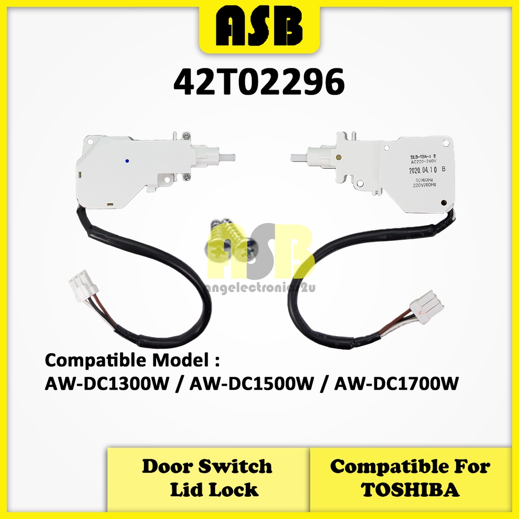 (1pc) ( Compatible : TOSHIBA ) Washing Machine Door Switch / Lid Lock ...