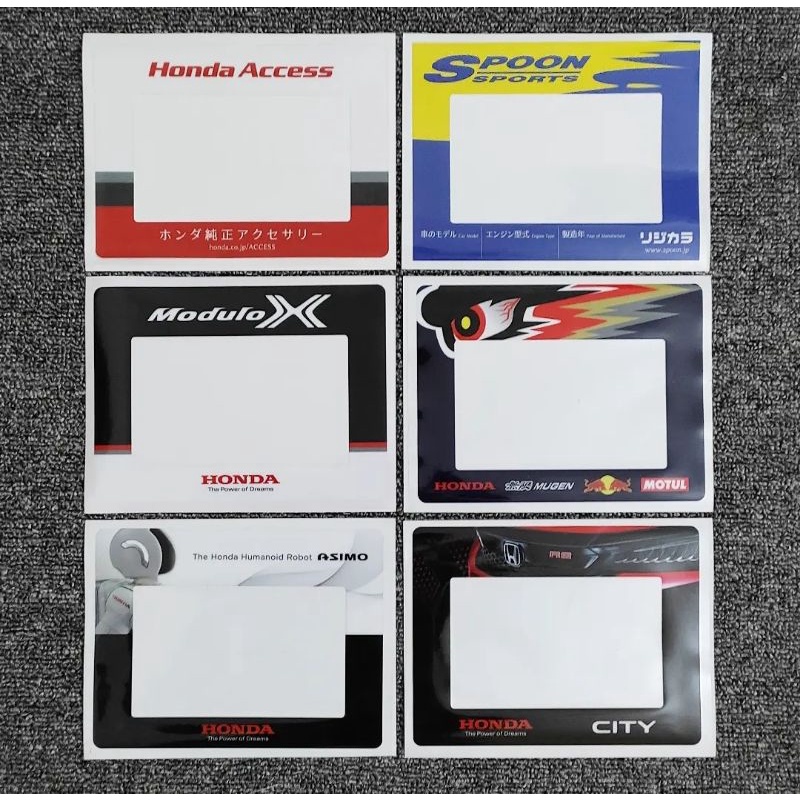Road Tax Sticker for Honda City Jazz Fit Grace Accord Civic FC HRV BRV ...
