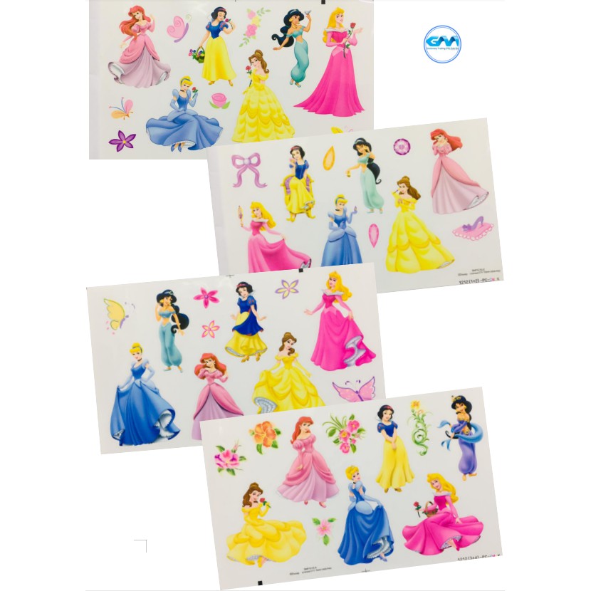 Kawaii Cute Fancy Disney Princess Stickers | Cute Stiker Kartun Label ...