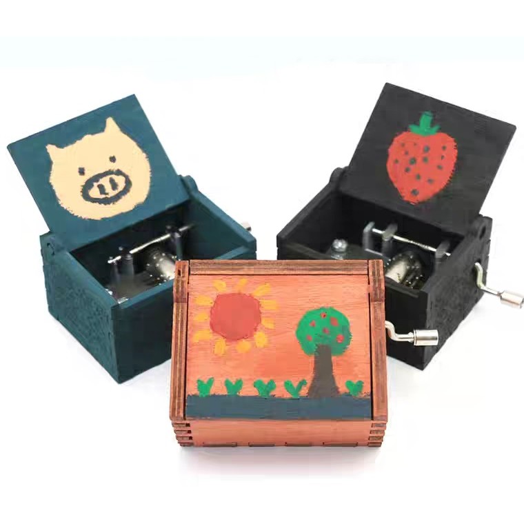 DIY Hand-Cranked Music Box for Kids (7.9CM X 7.9CM X 4.9CM ) DIY ...
