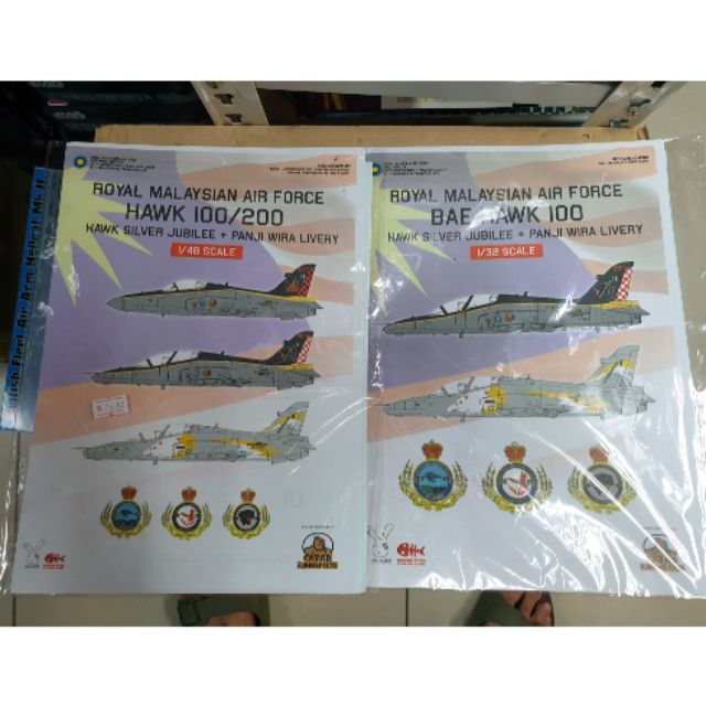 Decal RMAF HAWK WATER SLIDE DECAL Bae Hawk Mk.108/208 25th Anniversary ...