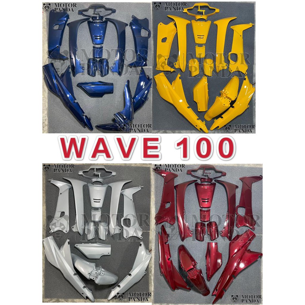 HONDA WAVE100 WAVE 100 COVERSET COMPLETE COVER SET BODY CAVER KAVER RED ...