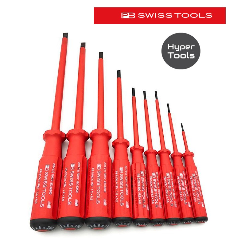 PB Swiss Tools Class 1000V VDE Insulated Slotted Screwdriver: Model: PB ...