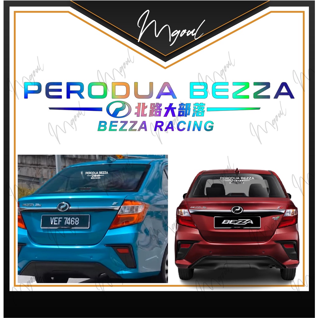 [ReadyStock]New Design Perodua Bezza Racing Car Logo Laser Sticker ...