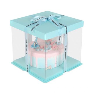 ONE TIER TRANSPARENT CAKE BOX WITHOUT RIBBON Transparent Cake Box Kotak ...