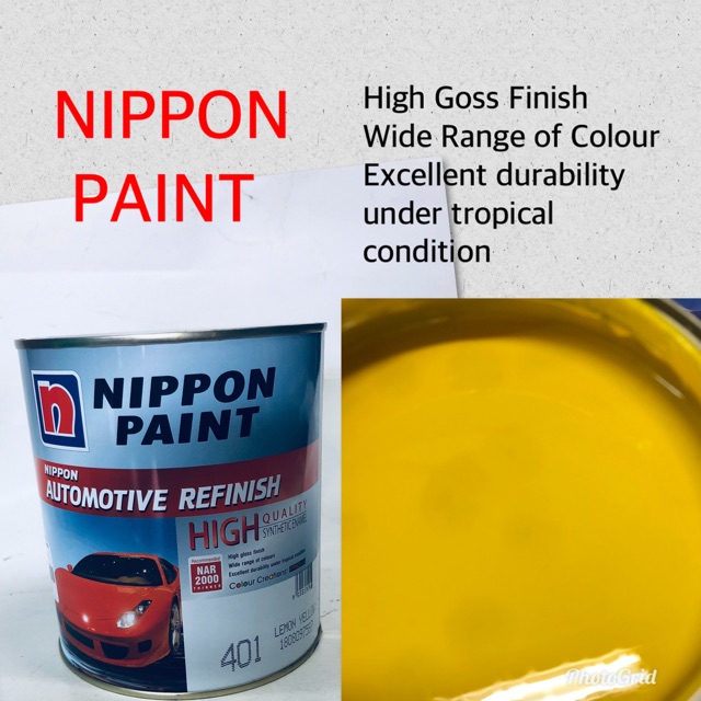 Nippon Automotive Refinish - Lemon Yellow 401 -1 Litre | Shopee Malaysia