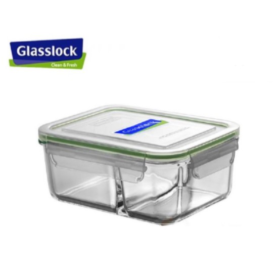 Glasslock Microwave Duo Rectangular Food Container - 1000ml | Shopee ...
