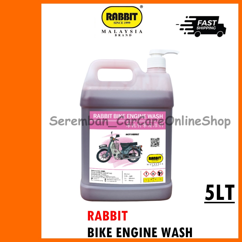RABBIT BIKE ENGINE WASH - 5Lt - chemical engine wash / pencuci enjin ...