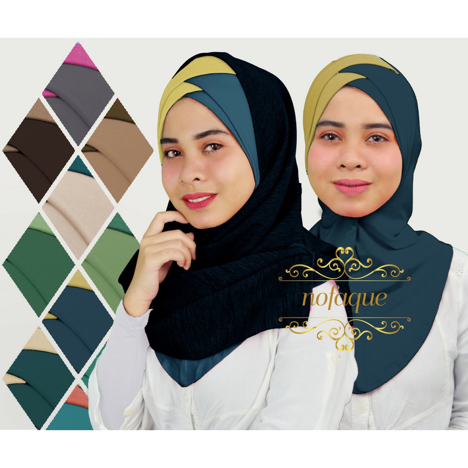 Inner Anak Tudung Ninja Cotton Silang Empat Berwarna Eksklusif (Kod 11 ...