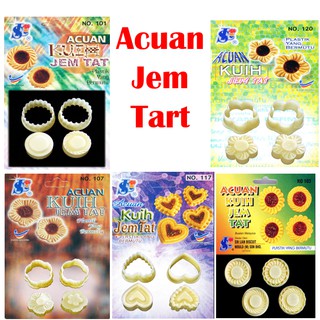 Acuan Kuih Jem Tart Nanas Bunga Acuan Kuih Tat Tart Bunga Bulat Biskut ...