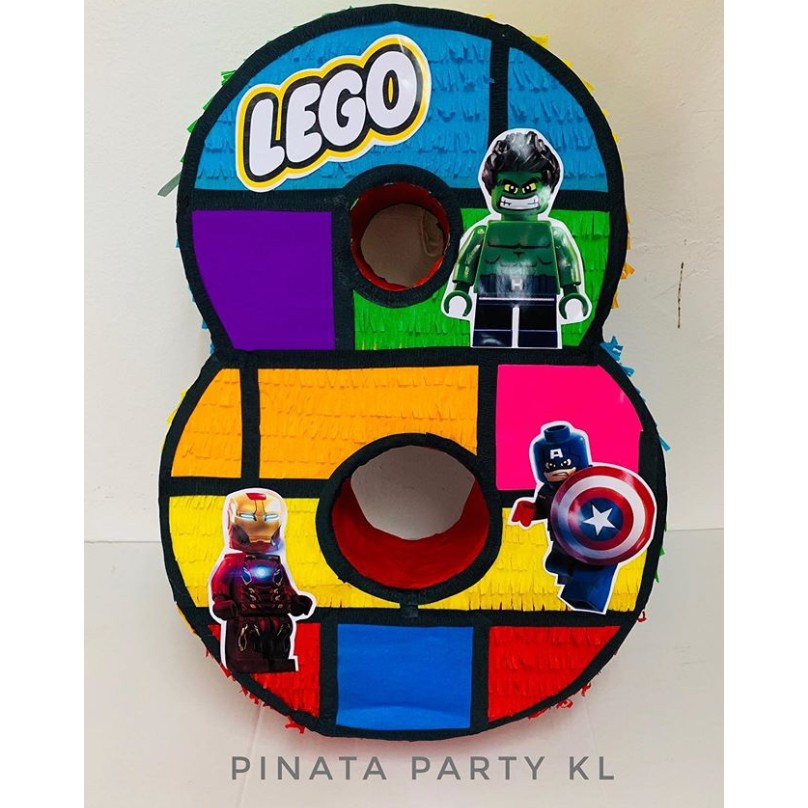 Cool and Fancy Number 8 Lego Theme Pinata | Shopee Malaysia