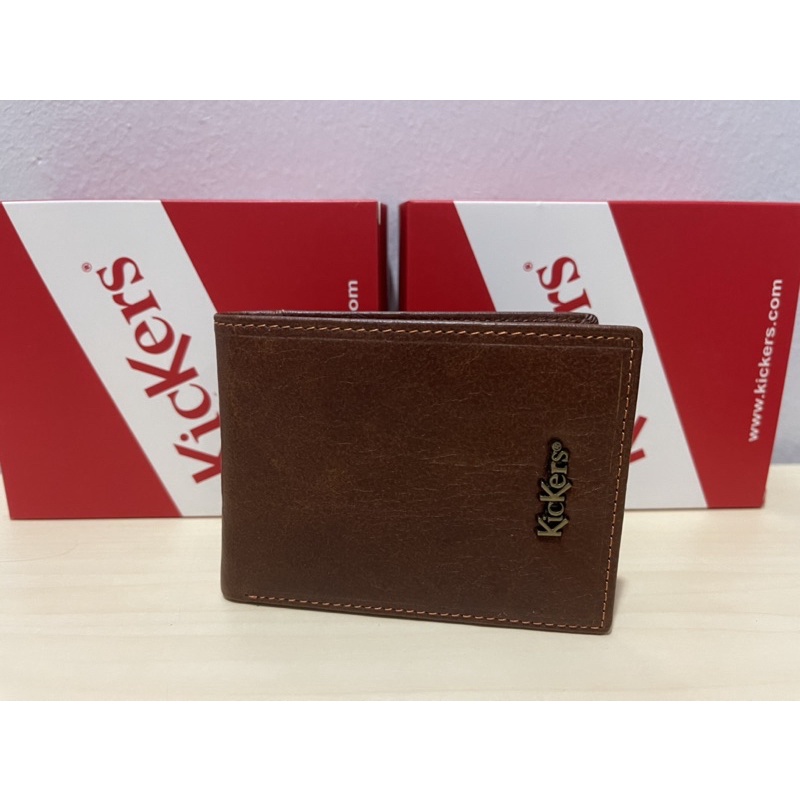 Original Kickers Genuine Leather Wallet KDQH-NB-51637 (BROWN) | Shopee ...