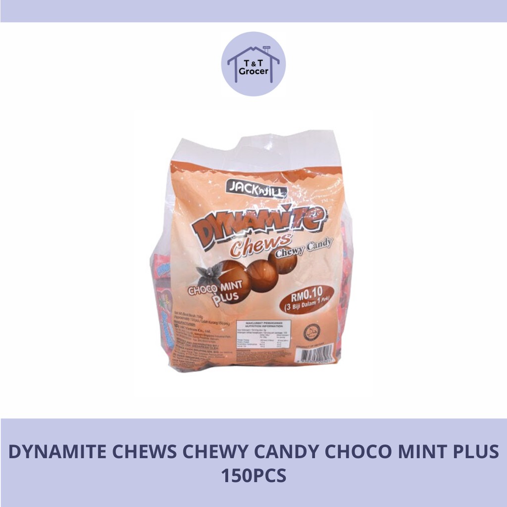 Dynamite Candy (Chewy Candy Choco Mint Plus 150pcs / Choco-Filled Mint ...