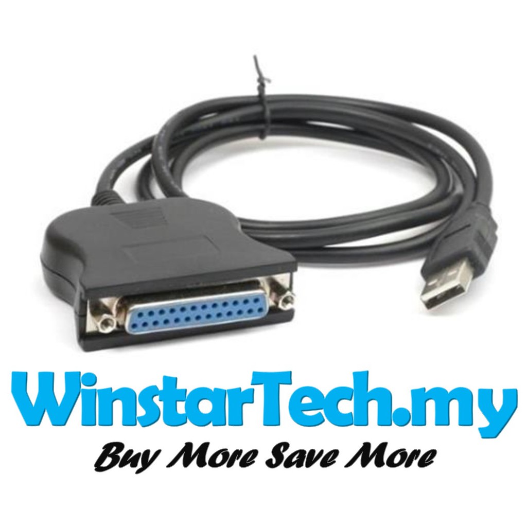New USB to DB25 1284 Parallel 25 Pin Female Printer Cable Black ...