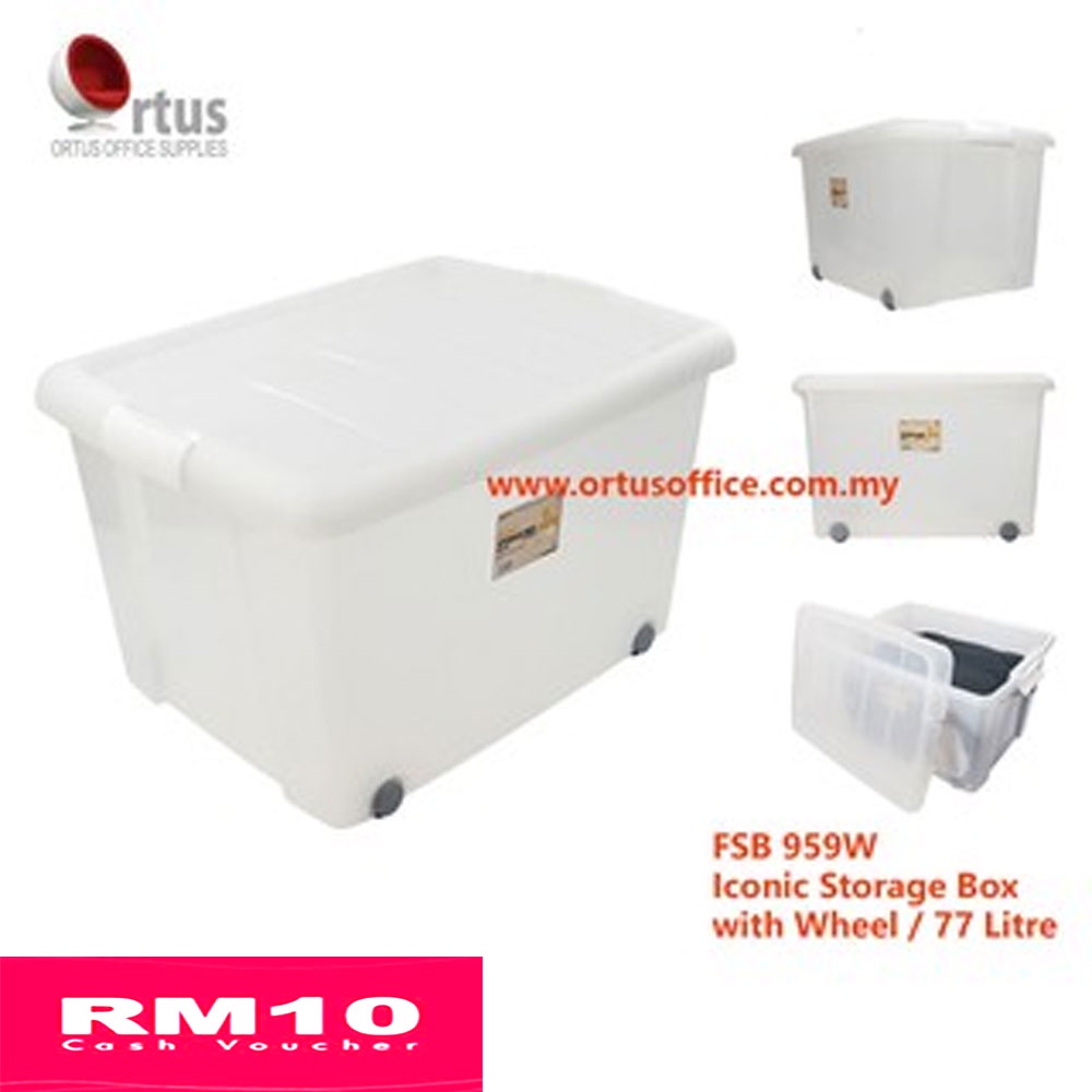 *Promo* Iconic Storage Box With Wheel (77L) FSB 959 /Kotak Simpanan ...