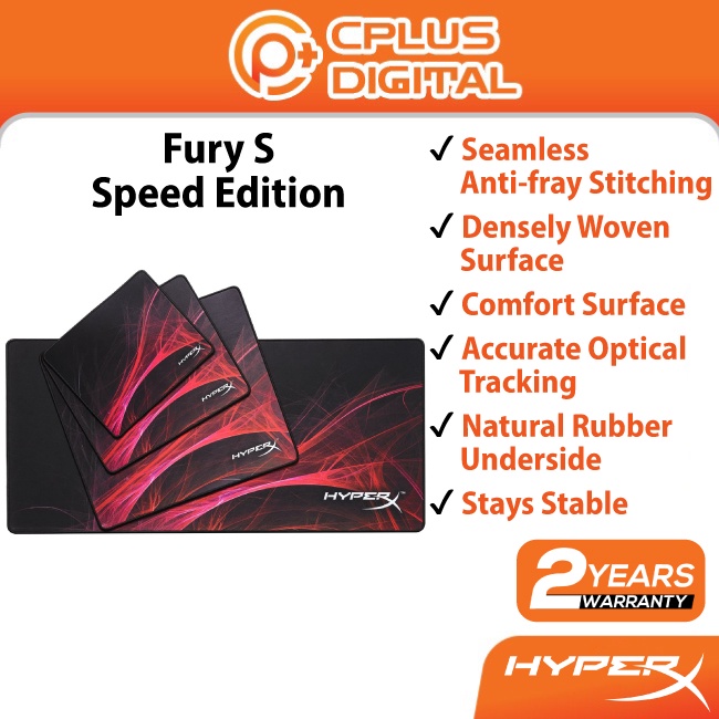 HyperX FURY S Gaming Mouse Pad Speed Edition Seamless Anti-fray ...