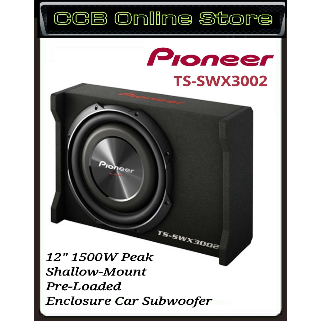 Pioneer ts-swx3002 12" shallow mount subwoofer with enclosure 400w at 4 ...
