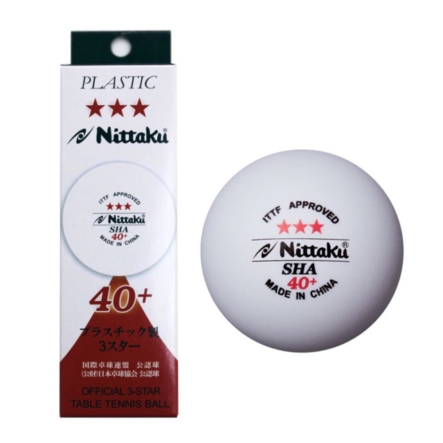 Nittaku 3 Star Table Tennis Balls - White （ NITTAKU 40+ 乒乓球- 白色） | Shopee Malaysia