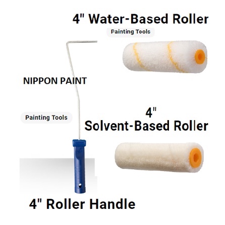 Set Nippon 7" Polyester Roller & 4" Water Based Roller & 4" Solvent ...