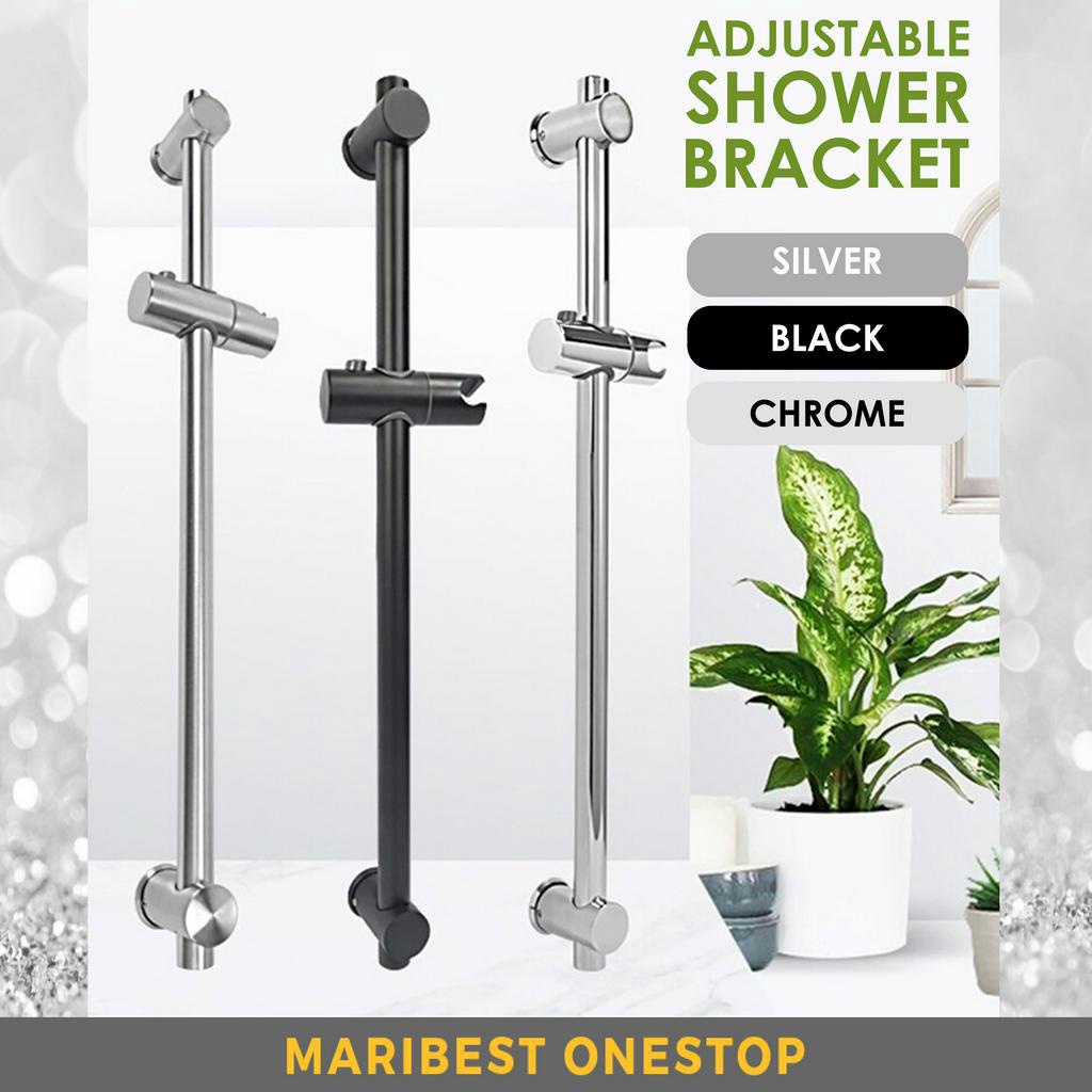 304 Stainless Steel Shower Slide Bar Wall Mounted Rotatable Shower Bar ...