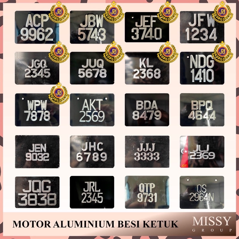 PLATE BESI MOTOR KETUK/ BESI MOTOR NUMBER/ NO PLATE MOTOR/ Y16ZR EX5 ...