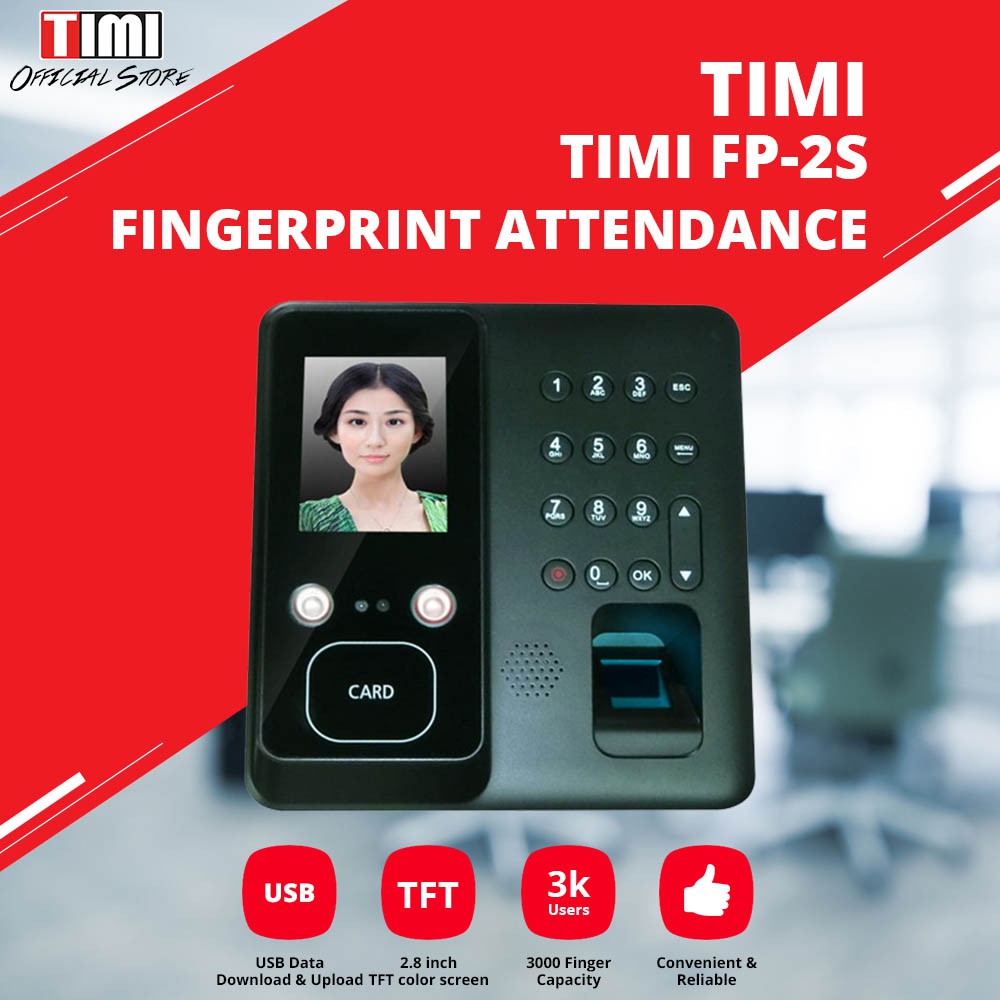 TIMI FP-2s Face Fingerprint Time Attendance - Sold by TIMI Office ...