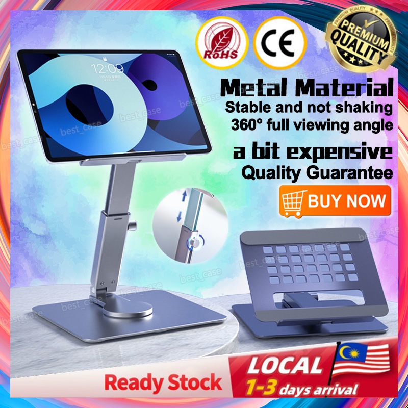 Creative Trend Tablet Stand Desk Riser 360 Rotating Multi-Angle Height ...