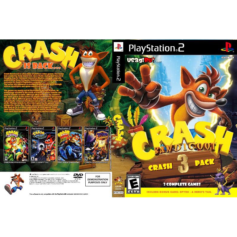 PS2 Game , Crash Bandicoot Collection 3 in 1 (Dvd Games) | Shopee Malaysia