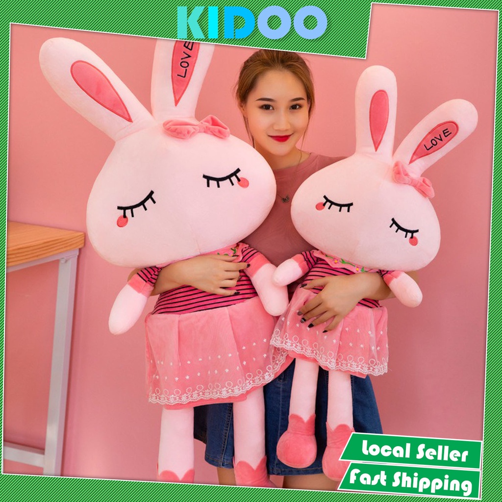 Kidoo Long Leg Rabbit Plushie Patung Arnab Cute Comel For Girl Pink ...