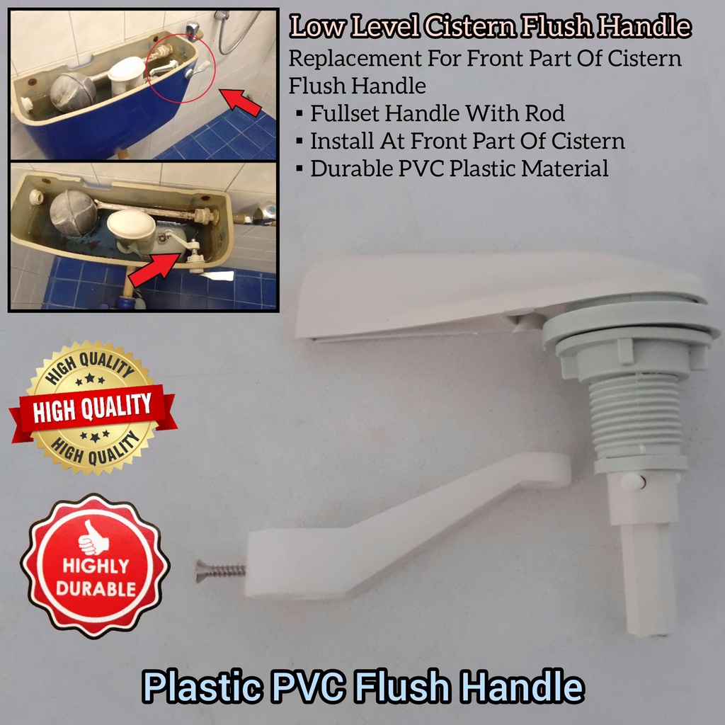 Toilet Low Level Cistern Plastic PVC Flush Handle In Toilet Cistern ...