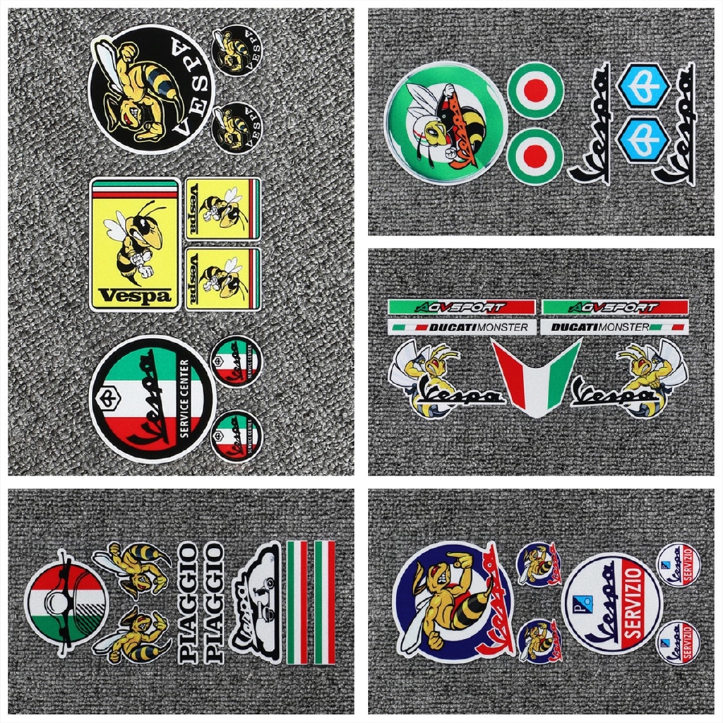 1 Set VESPA Motorcycle Stickers Highly Reflective for PIAGGIO VESPA GTS ...