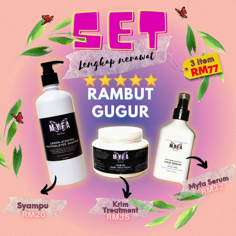 Set Salon Myfa / Set Rambut Gugur Kelemumur Gatal Kepala / Set Lengkap Myfa | Shopee Malaysia