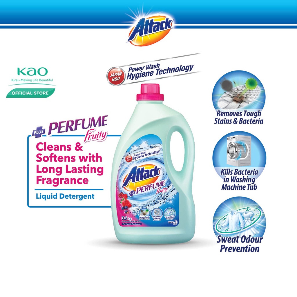 ATTACK Liquid Perfume Detergent Fruity (LATPJ) - 3.6kg | Shopee Malaysia