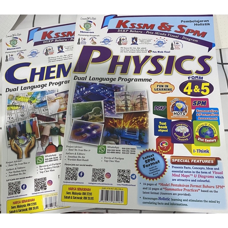 chemistry and physics revision book form 4 form 5 | Shopee Malaysia