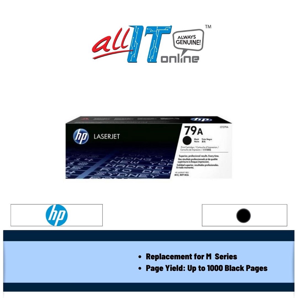 HP 79A 1K Toner Cartridge (Black) (CF279A) | Shopee Malaysia