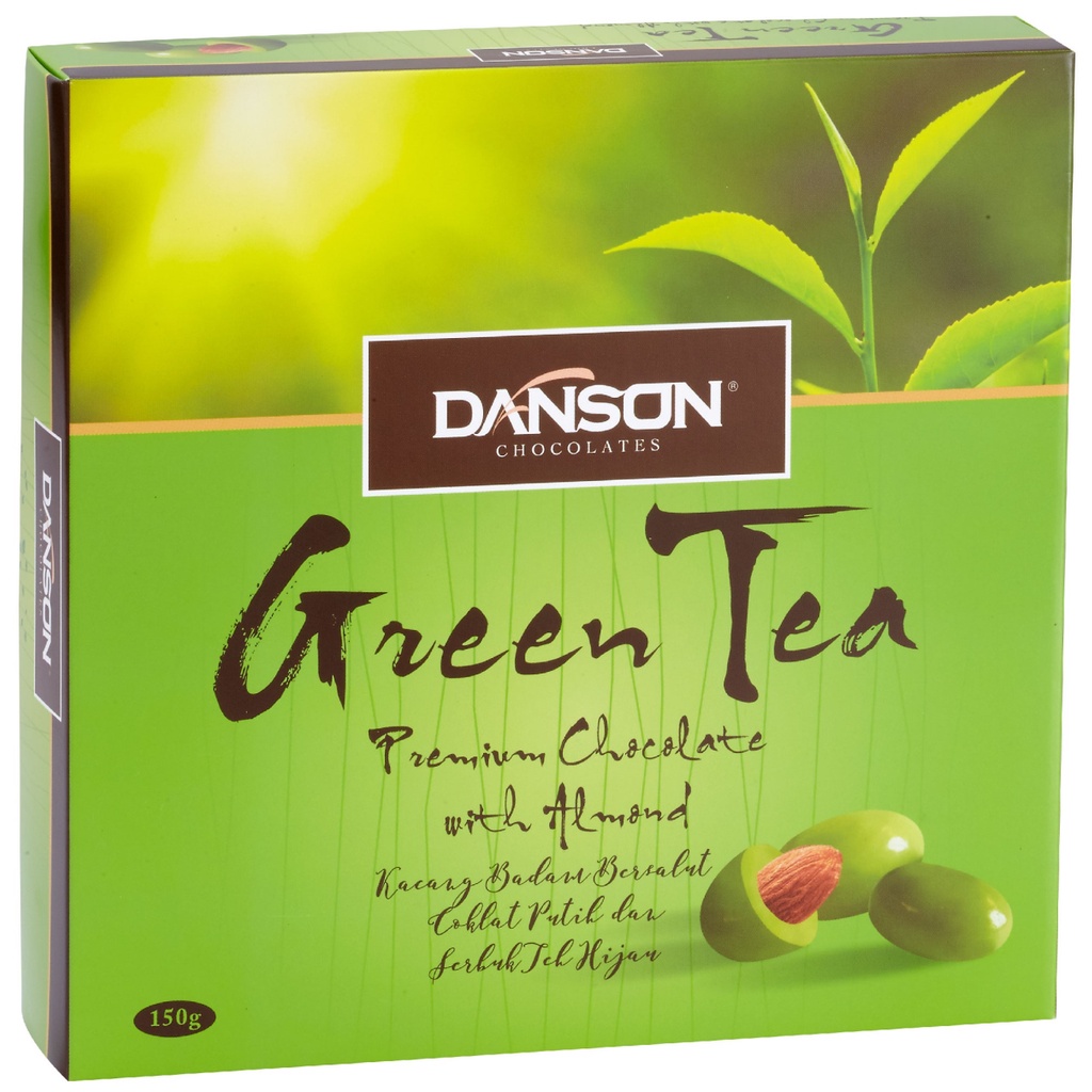 Danson Almond Coated Green Tea White Chocolate 150g Box | Shopee Malaysia