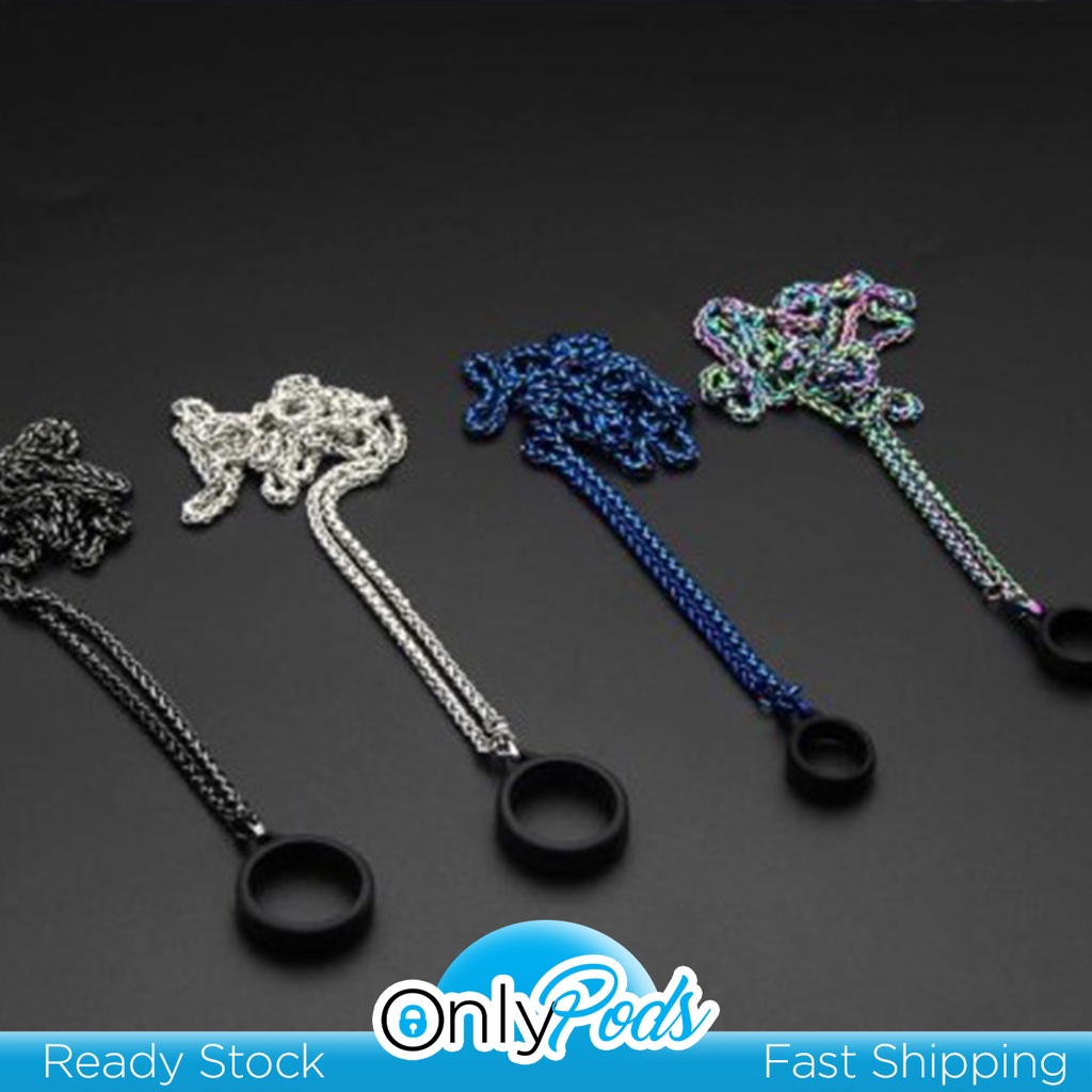 Universal Stainless Steel Lanyard With 2 Silicone Ring For Vape Pods ...